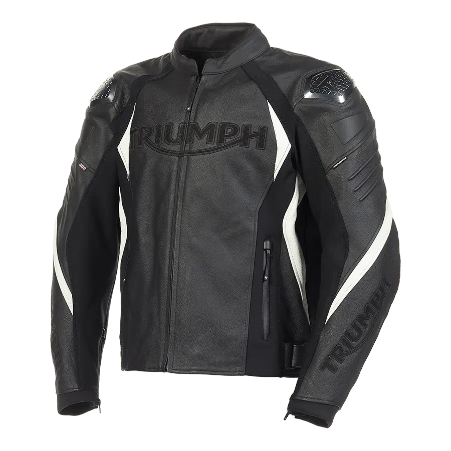 Triumph Triple Leather: Black Jacket - Unrivaled Style – RIDER APPAREL